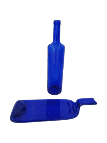 Botella fundida bordelesa azul - Finura Pura